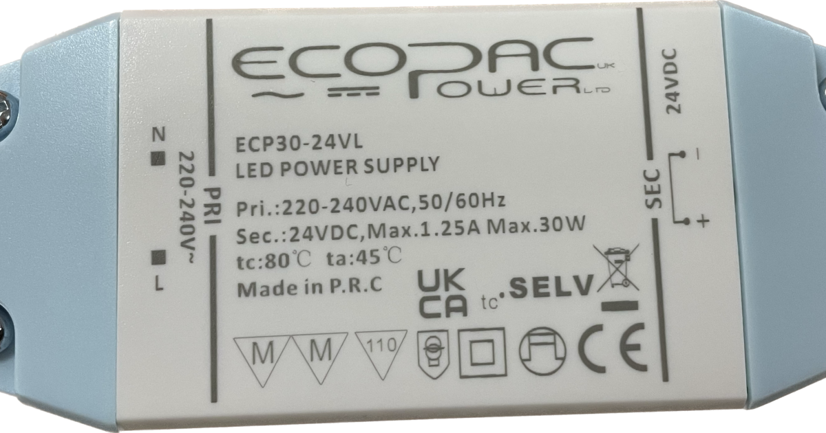 ECP30-VL | Constant Voltage LED Drivers | Ecopac Power